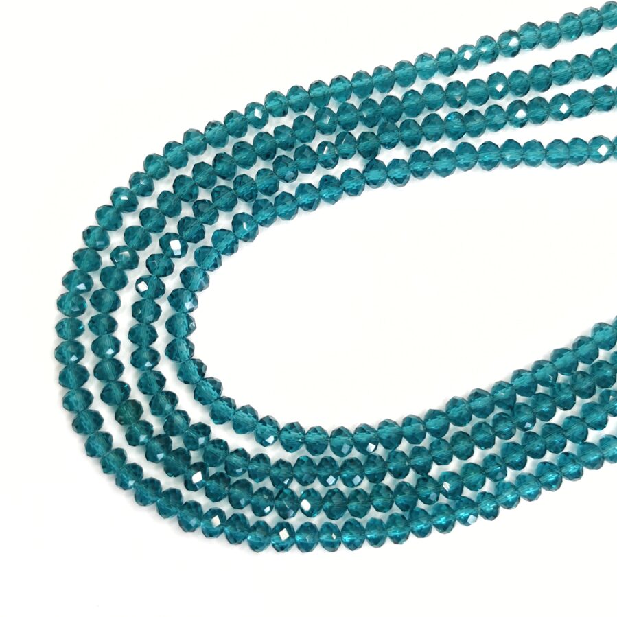 Stikla kristālu virtene 6*4mm - Plakana forma - Veikals - www.artaco.lv