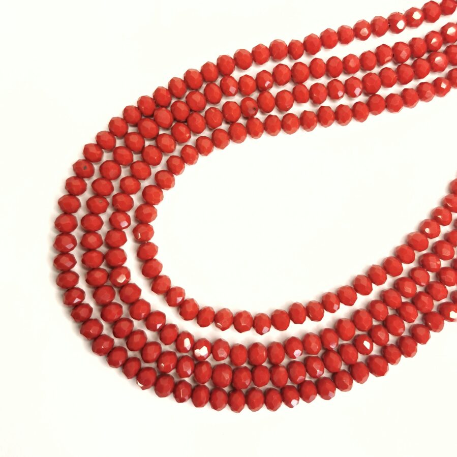 Stikla kristālu virtene 6*4mm - Plakana forma - Veikals - www.artaco.lv