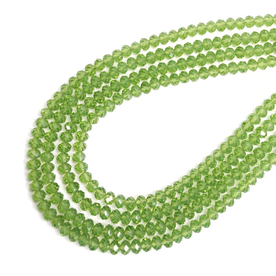 Stikla kristālu virtene 6*4mm - Plakana forma - Veikals - www.artaco.lv